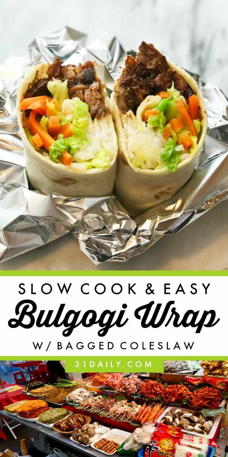 Slow Cooker Korean BBQ Bulgogi Wraps - 31 Daily