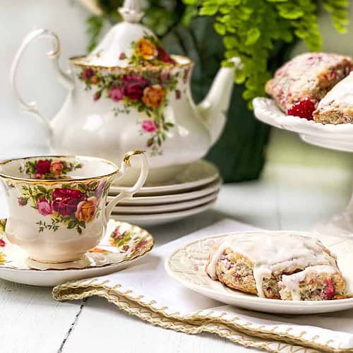 Raspberry Scones with Lemon Butter Glaze - 31 Daily