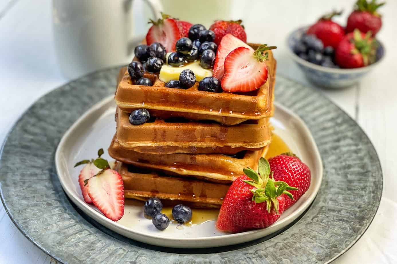 Wheat Waffles Whole-wheat Waffles - Waffle Maker
