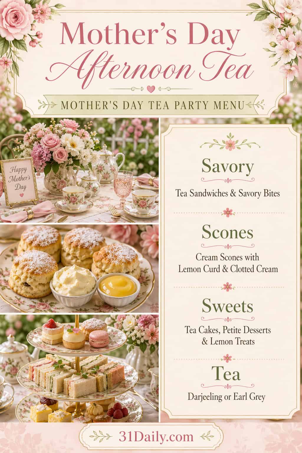 Mother’s Day Tea Party Menu: Easy Recipes and Ideas - 31 Daily