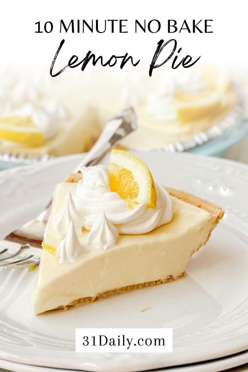 10 Minute No Bake Lemon Pie - 31 Daily