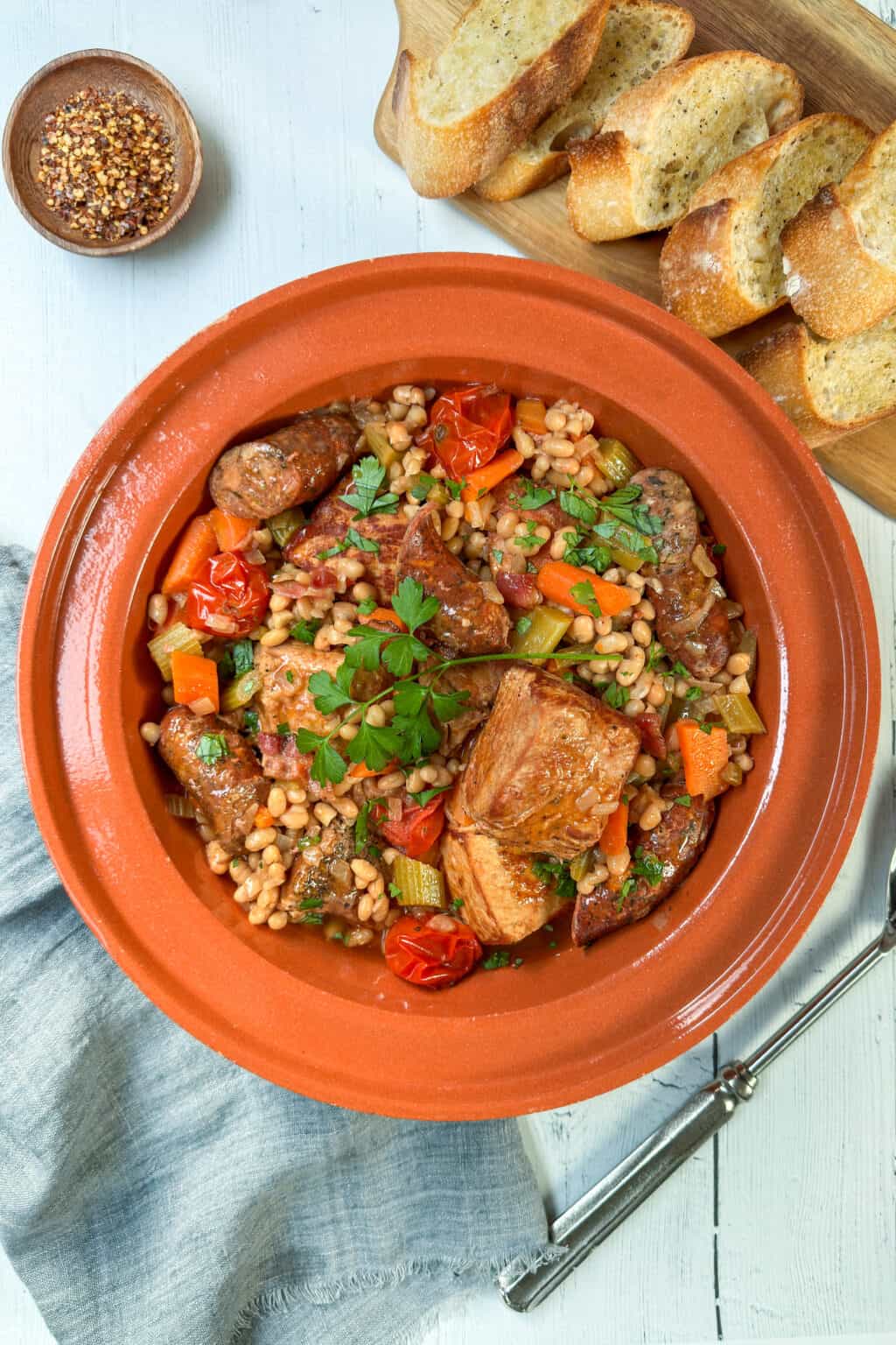 Easy French Provincial Slow Cooker Cassoulet with White Beans and ...
