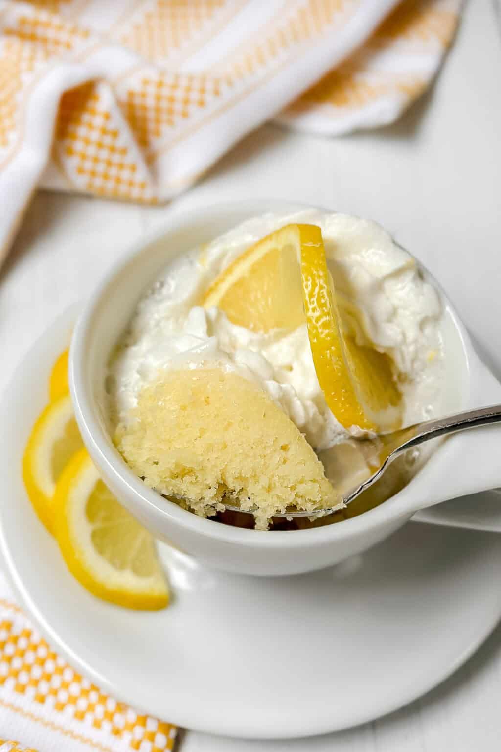 2 Minute Lemon Mug Cake - 31 Daily