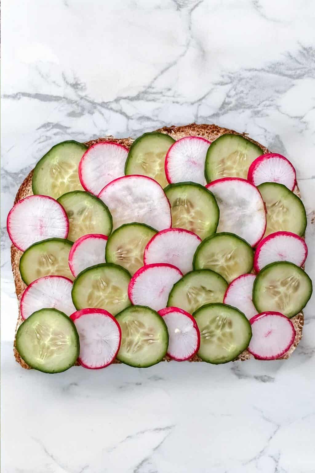 Radish and Cucumber Tea Sandwiches - 31 Daily