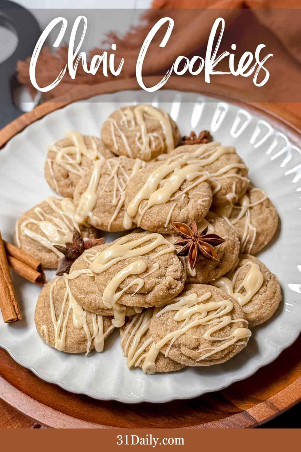 Espresso Chai Cookies with Maple Cinnamon Icing - 31 Daily
