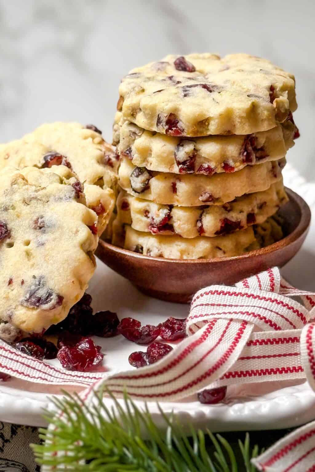 Cranberry Pistachio Shortbread Cookies | Festive & Easy Holiday Recipe - 31 Daily