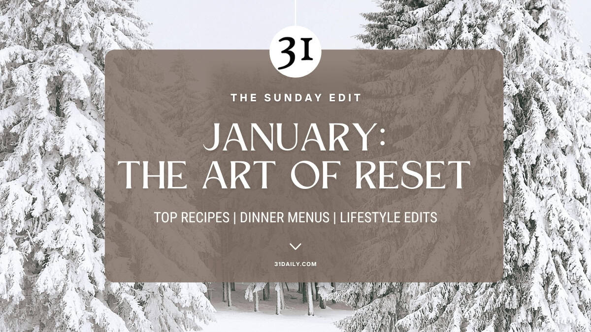The Sunday Edit No. 1: The Art of the Reset | 31 Daily